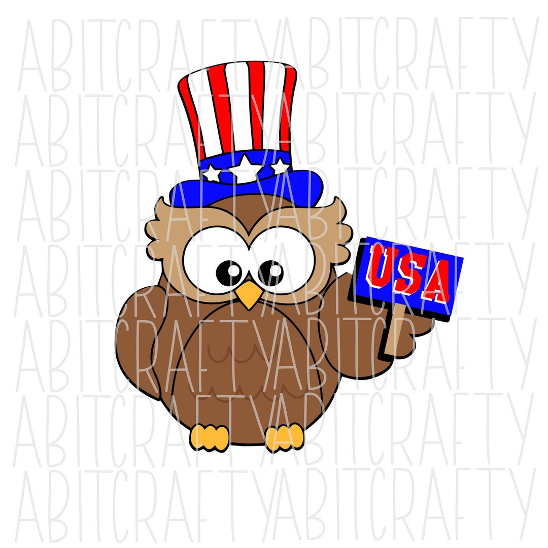 Patriotic Owl/4th of July SVG, PNG, Sublimation, Digital Download ...