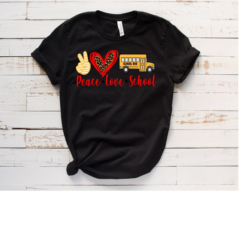 Peace Love School/Bus SVG/PNG/Sublimation/Digital Download | Etsy