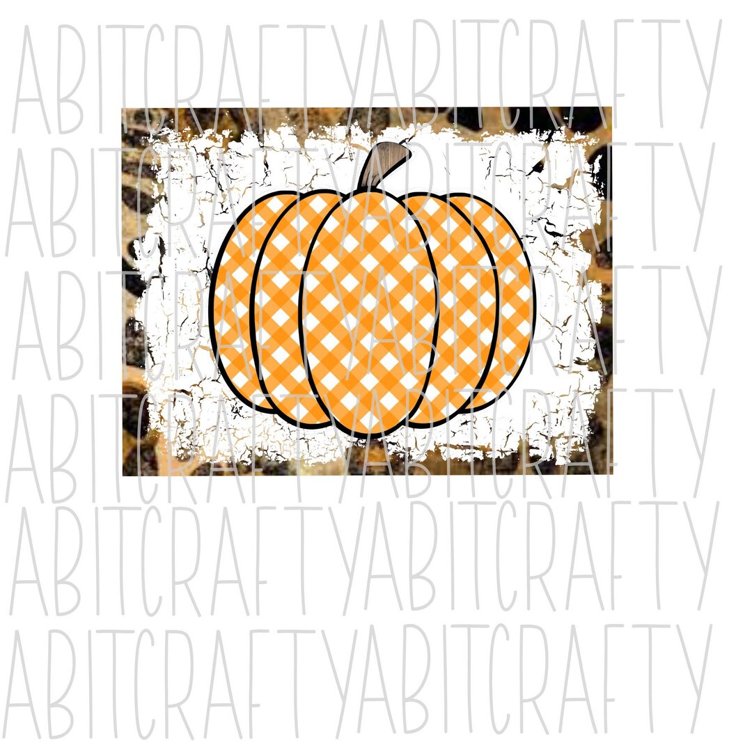Gingham Distressed Pumpkin Png, Jpeg, Sublimation, Digital Download - Etsy
