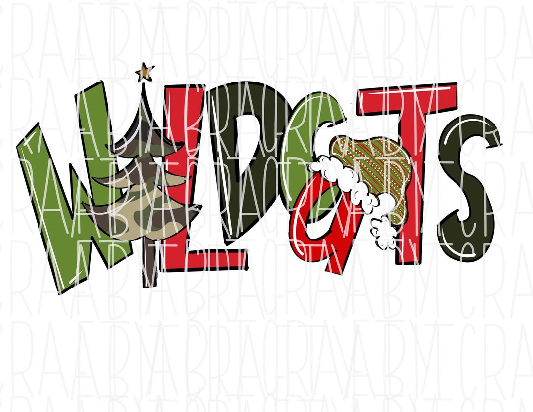 Christmas/wildcats Camo Boy Mascot/ Sublimation/merry Christmas/santa ...