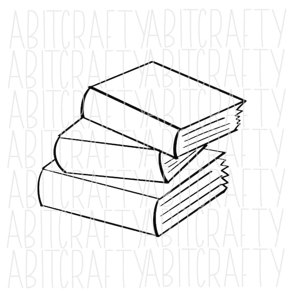 Stacked Books Svg Png Sublimation Digital Download Hand | Etsy Canada