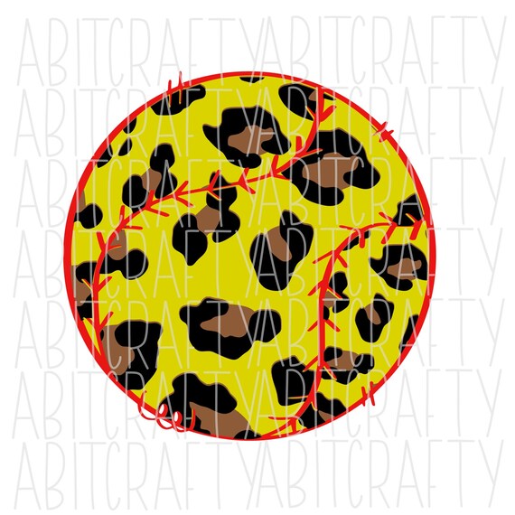 Leopard Softball SVG PNG Sublimation Digital Download - Etsy