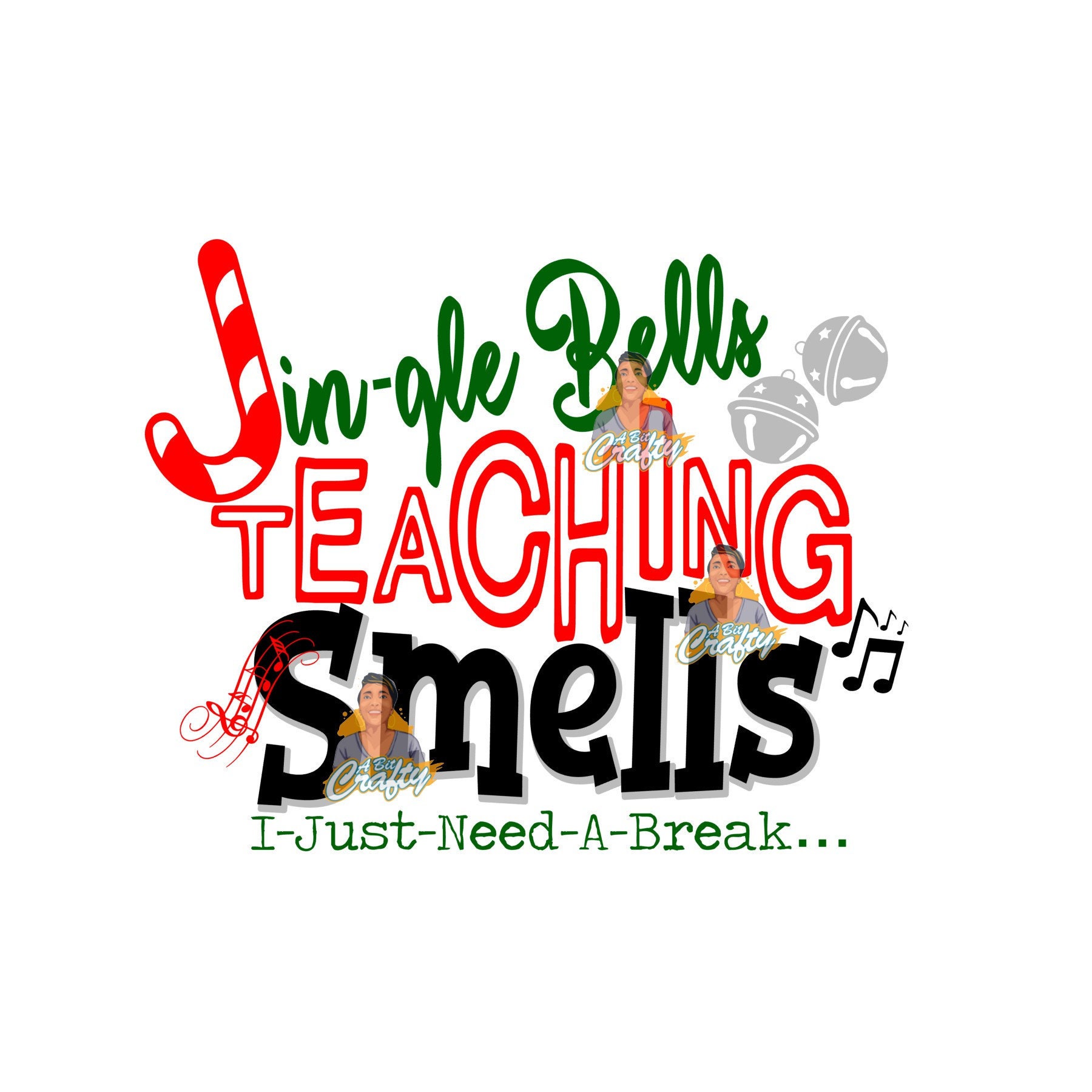 Jingle Bells/Funny Teacher svg png sublimation digital | Etsy
