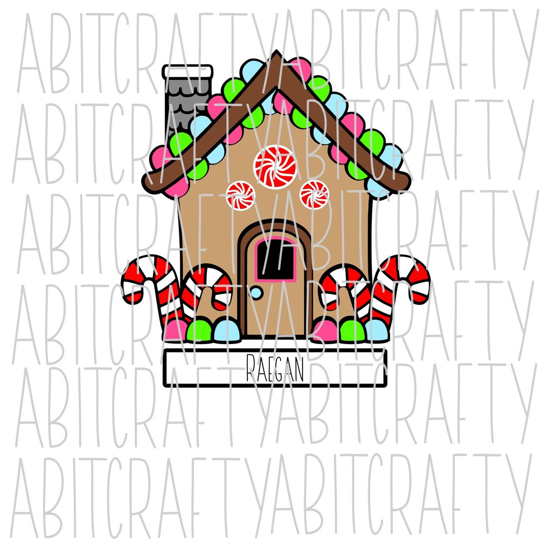 Personalized Gingerbread House Svg, Png, Sublimation, Digital Download ...