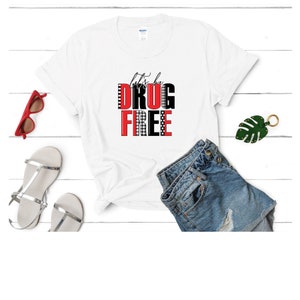 Let's Be Drug Free/no to Drugs/drug Free, Red Ribbon Week Png ...