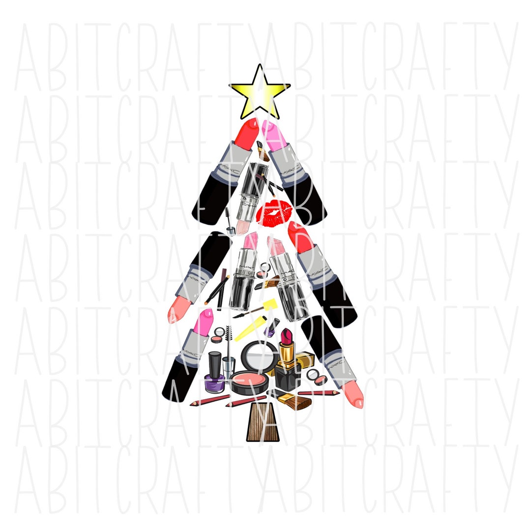 Makeup Christmas Tree Png, Jpeg, Sublimation, Digital Download ...