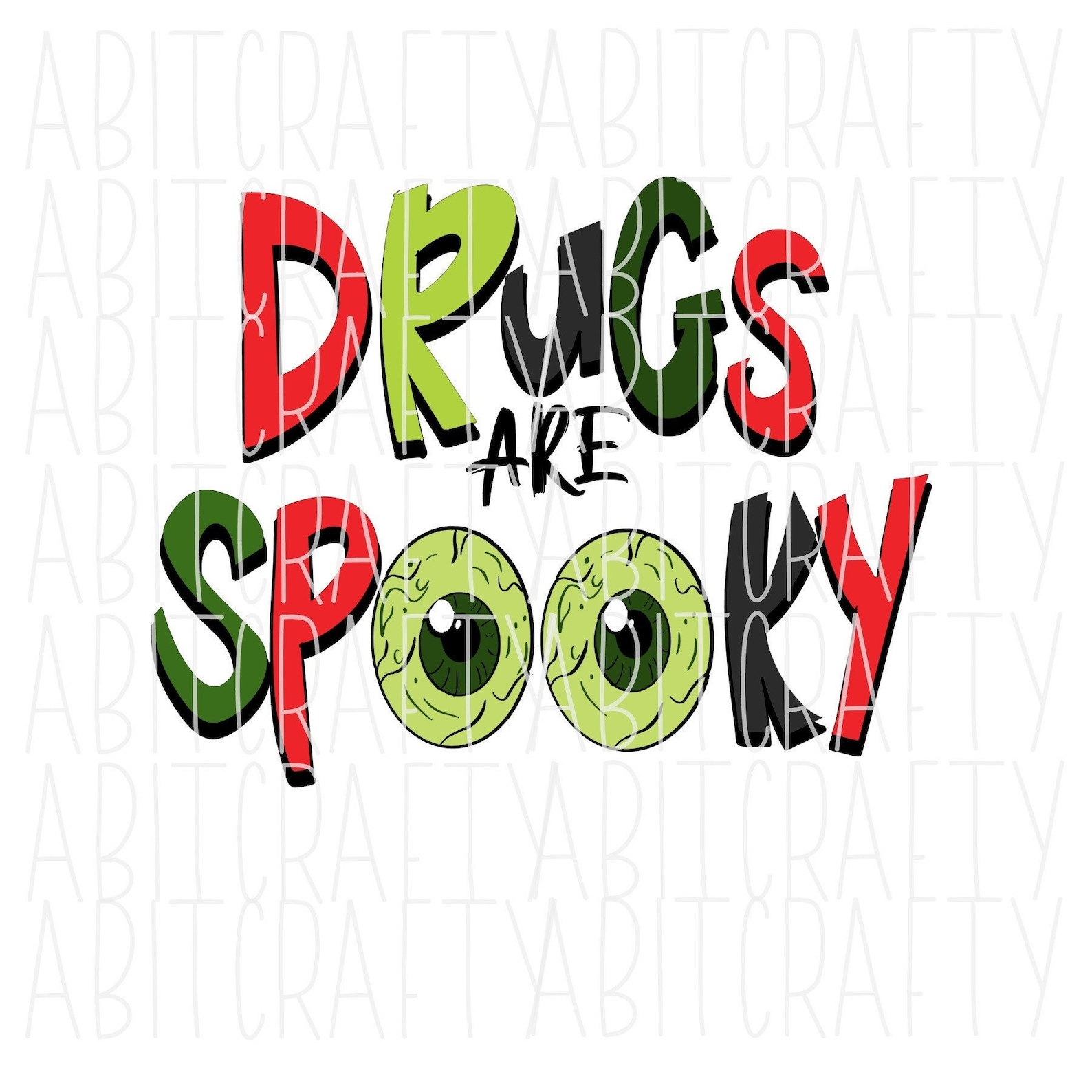 Drugs Are Spooky/drug Free/red Ribbon Week Svg Png Digital - Etsy