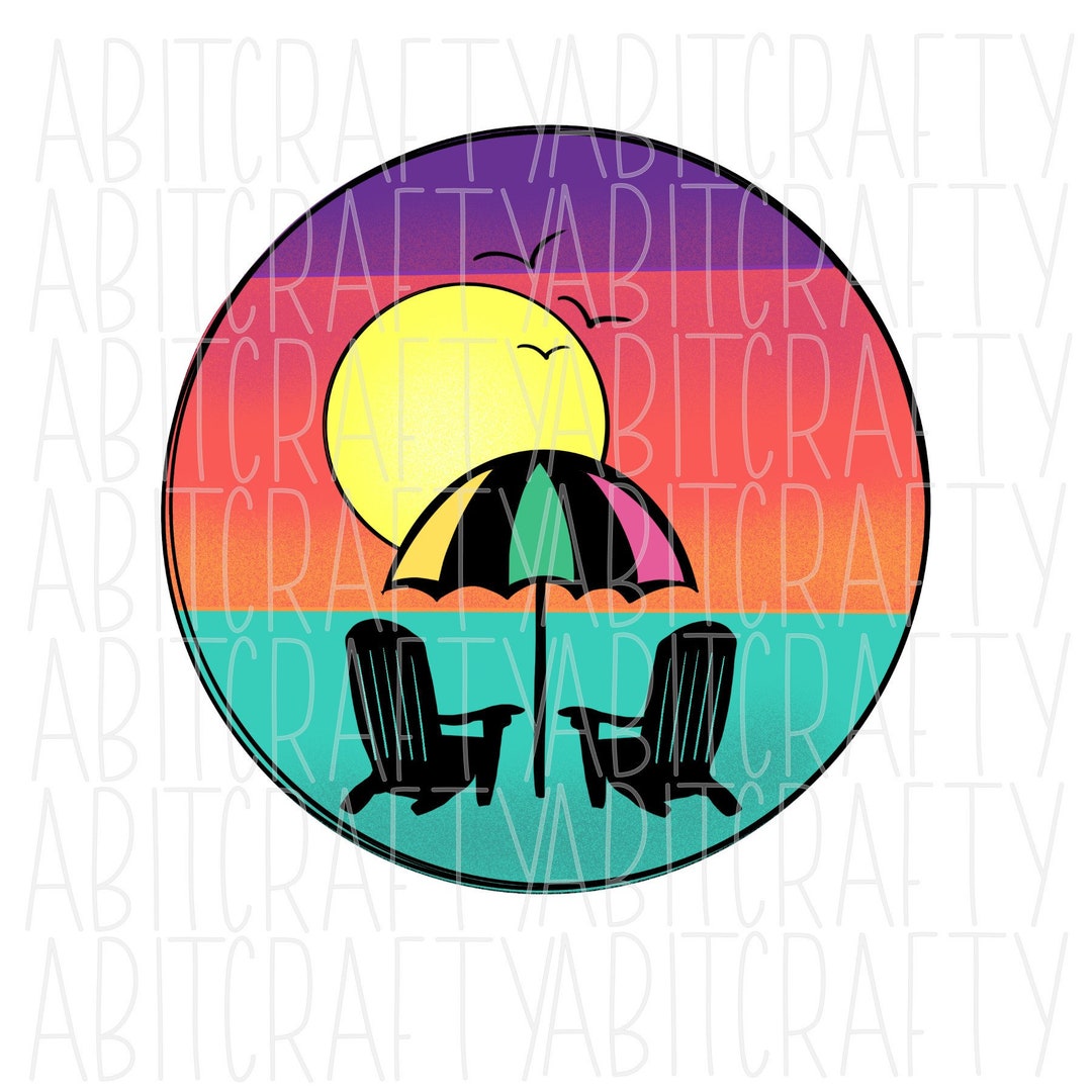 Summer/sunset/beach Chairs Png, Sublimation, Digital Download - Hand ...