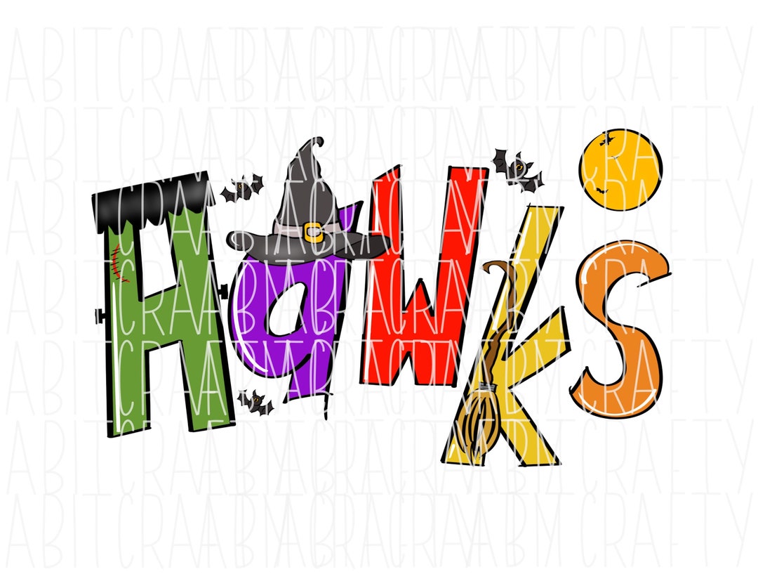 Hawks Halloween/fall Design/pumpkin Sublimation/png/sublimation Digital ...