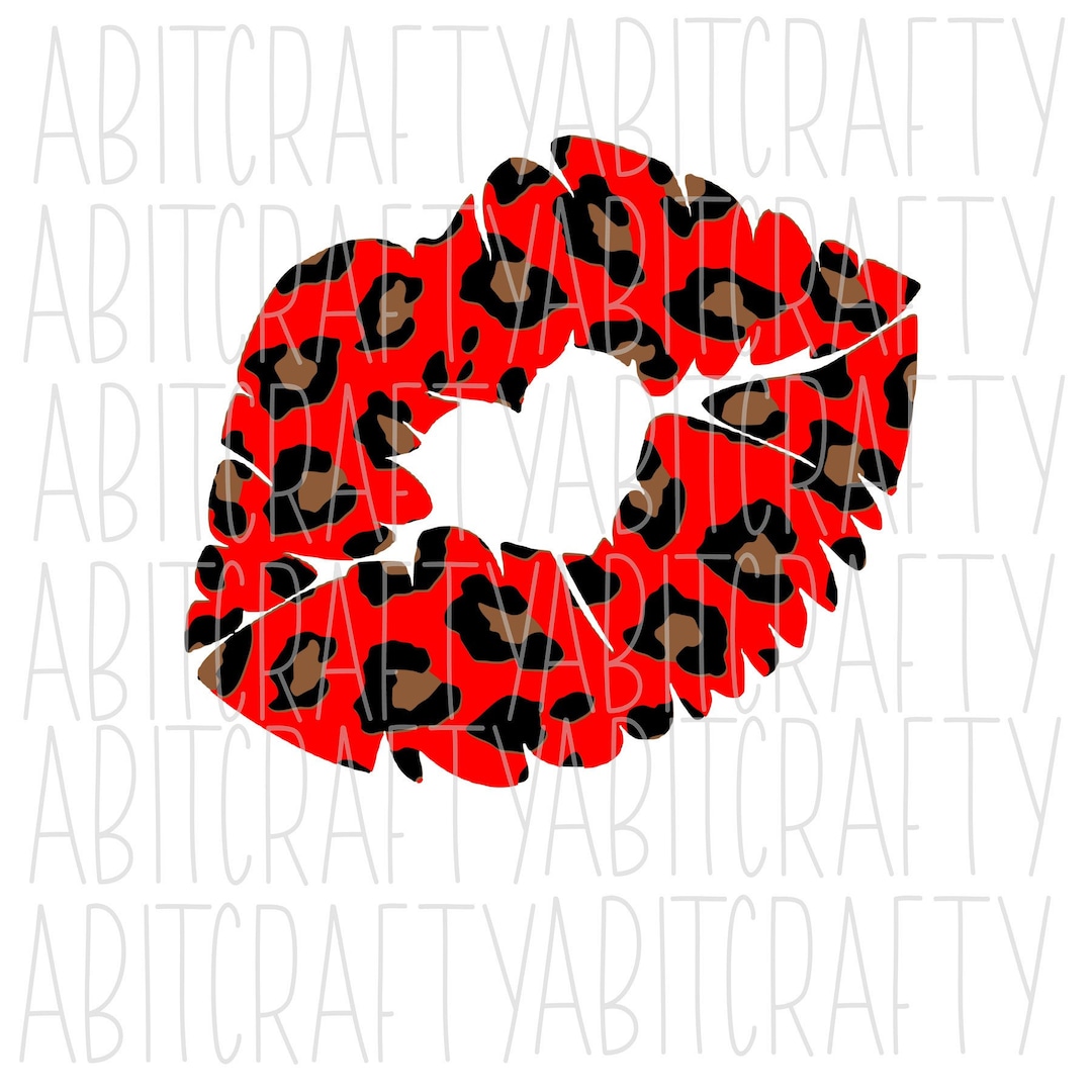 Red Leopard Lips SVG, PNG, Sublimation, Digital Download, Cricut ...