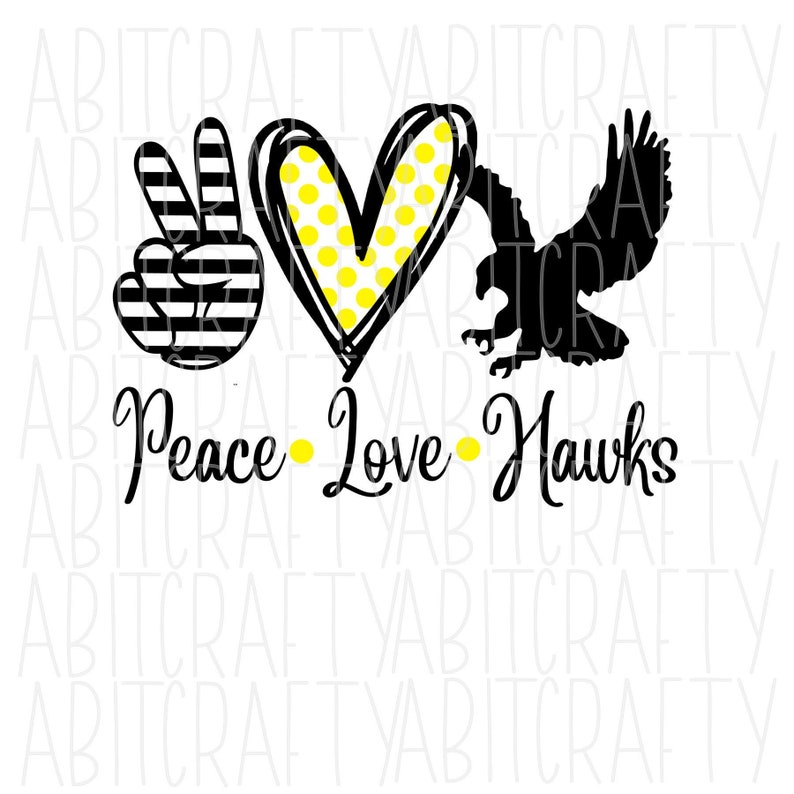 Peace Love Hawks SVG Png/sublimation Digital Download - Etsy