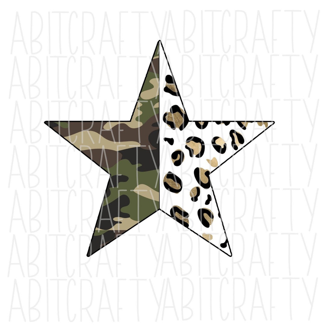 Camo Split Star PNG, Sublimation, Digital Download - Etsy