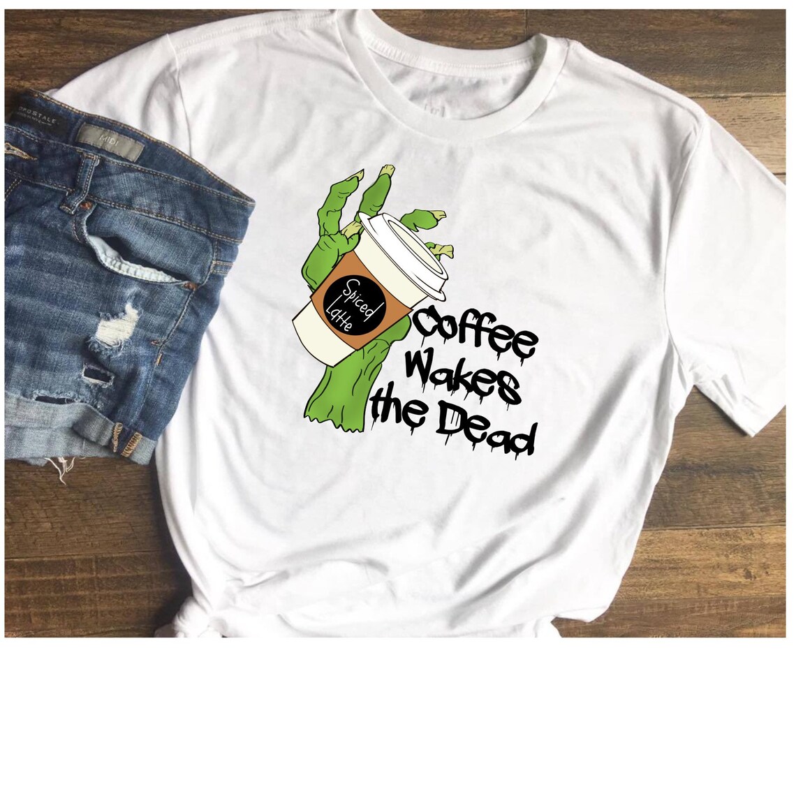 Zombie Coffee PNG Sublimation Digital Download-hand Drawn | Etsy