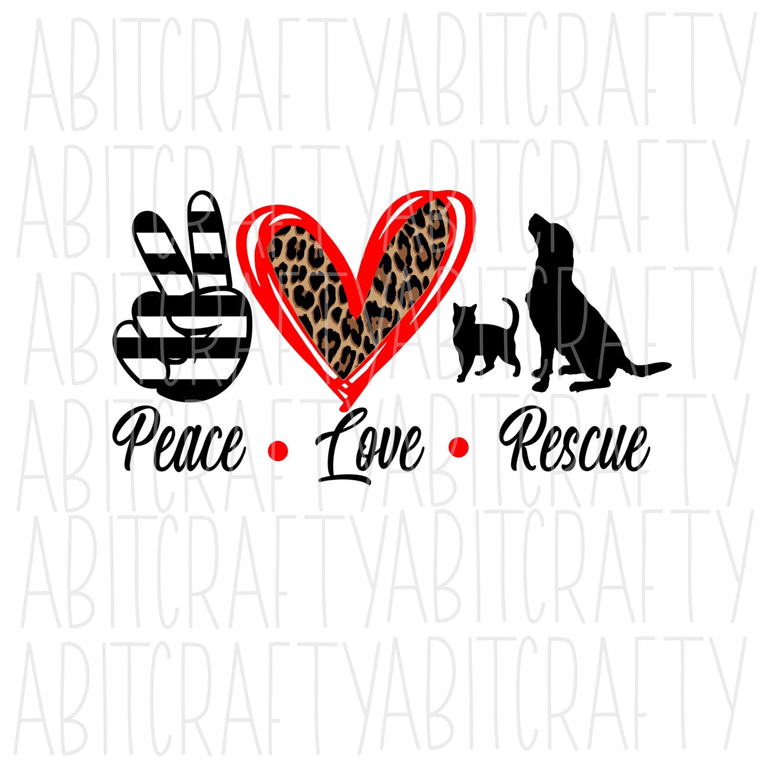 Peace Love Rescue-pets Svg/png/sublimation File Digital | Etsy