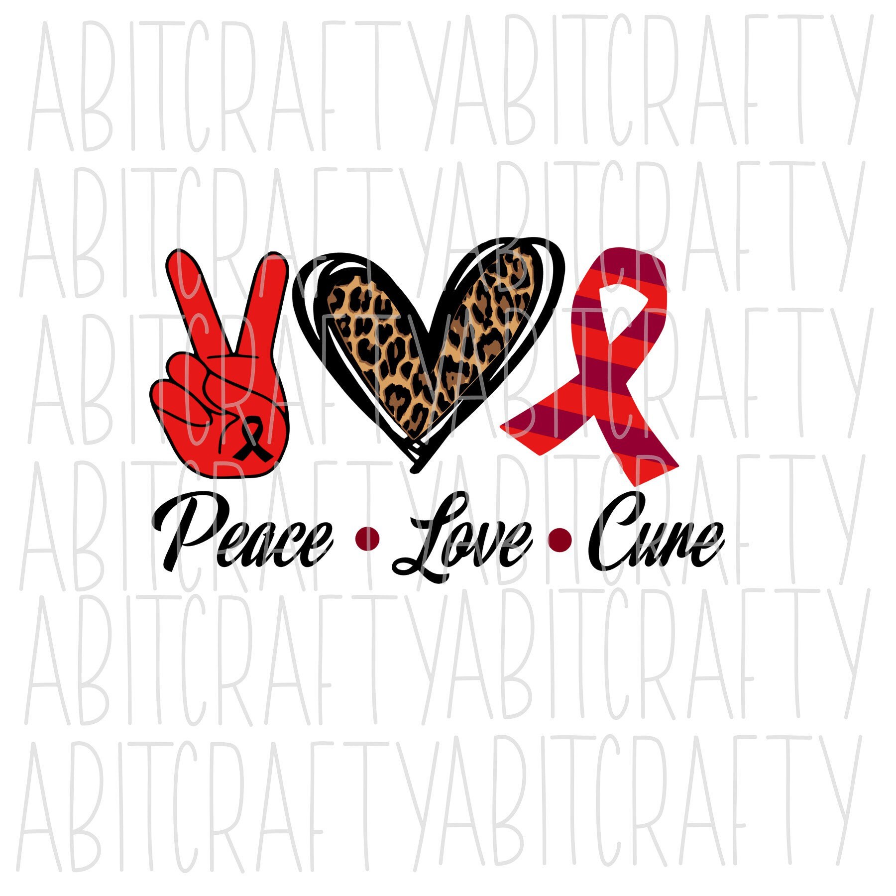 Peace Love Cure Maroon/burgundy Svg Png Sublimation Digital - Etsy