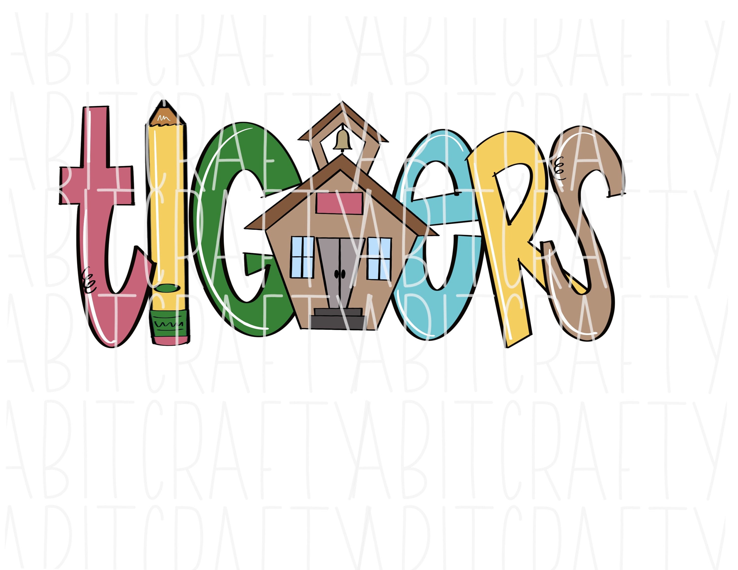 Tiger Schoolhouse/Tiger Pride/Tigers/Back to | Etsy