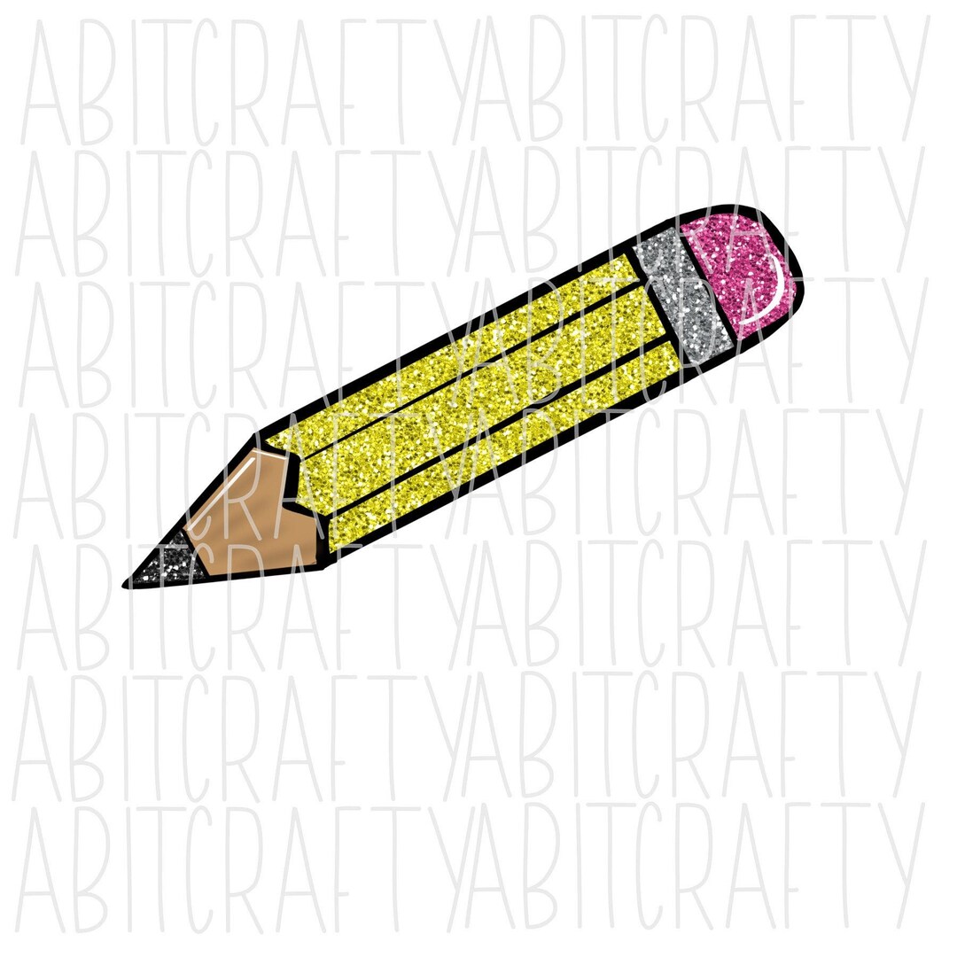Glitter Pencil PNG, Sublimation/digital Download - Hand Drawn - Etsy