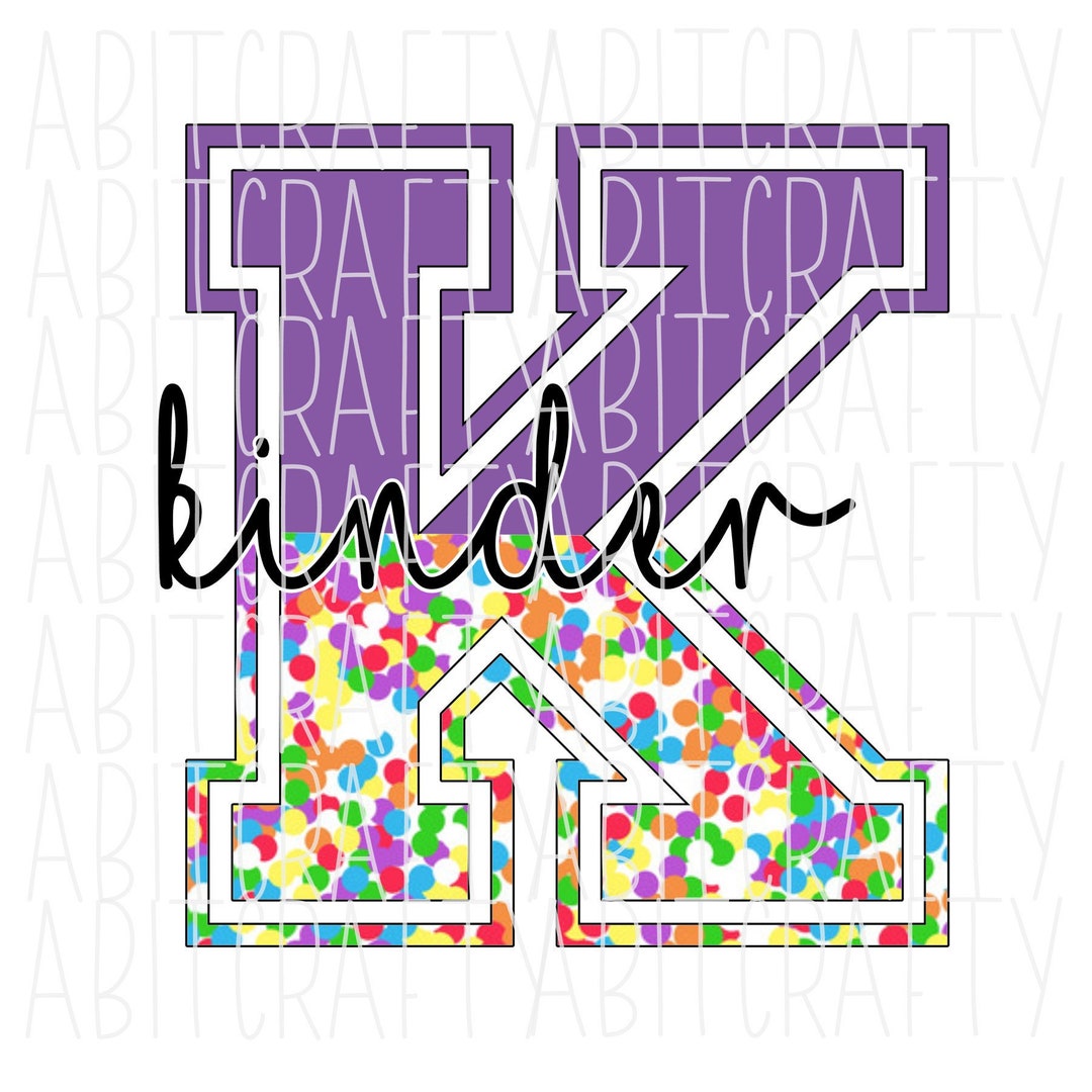 Kinder/kindergarten Polka Dot/back to School PNG Sublimation, Digital ...
