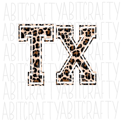 Texas Leopard Svg Png File Sublimation Download Texas Png - Etsy