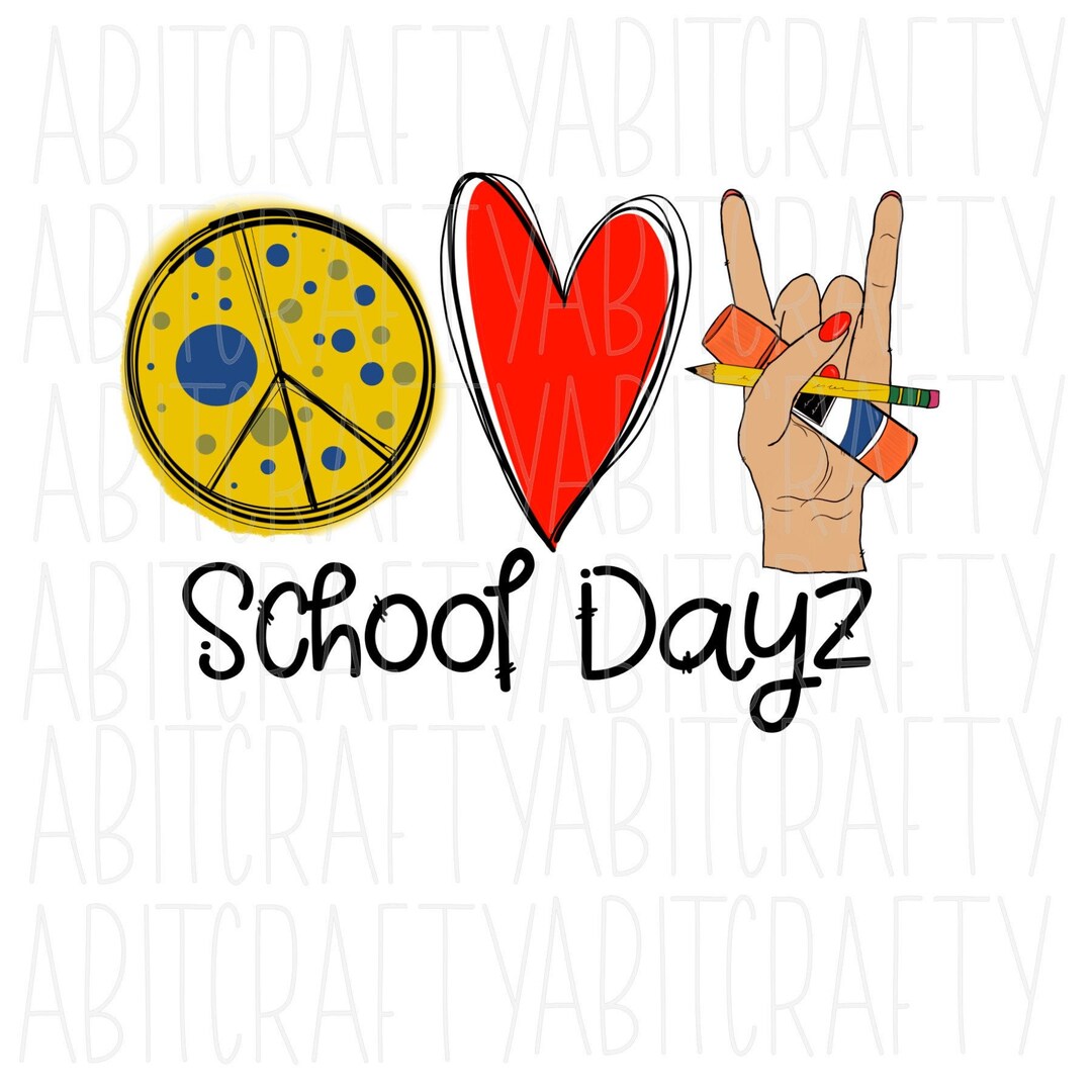 School Png/sublimation/digital Download-hand Drawn - Etsy
