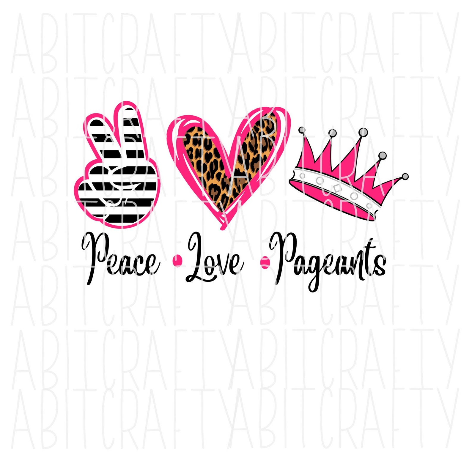 Peace Love Pageants Svg Png Sublimation Digital Download - Etsy