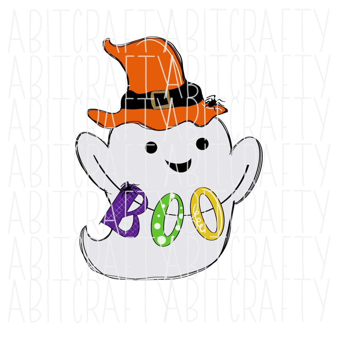 Ghost/boo! Png/sublimation/digital Download - Hand Drawn - Etsy