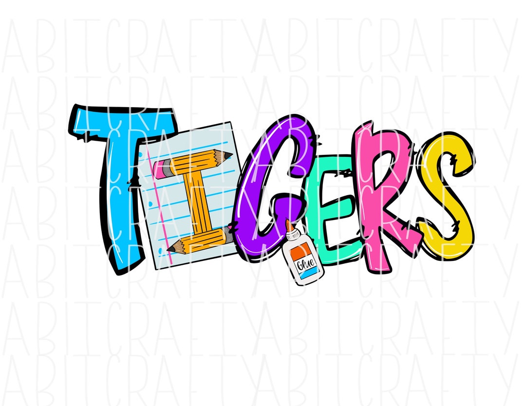 Tigers Mascot/tiger Pride/tigers/back to School/football/team Spirit ...