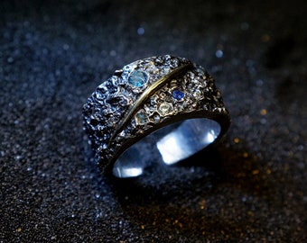 Starry night ring | Etsy