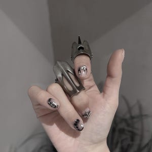 Knight Armour Silver Ring/ Skull and Knight/ Life and Loyalty/ Modern ...