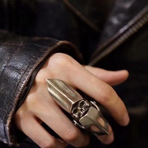 Knight Armour Silver Ring/ Skull and Knight/ Life and Loyalty/ Modern ...