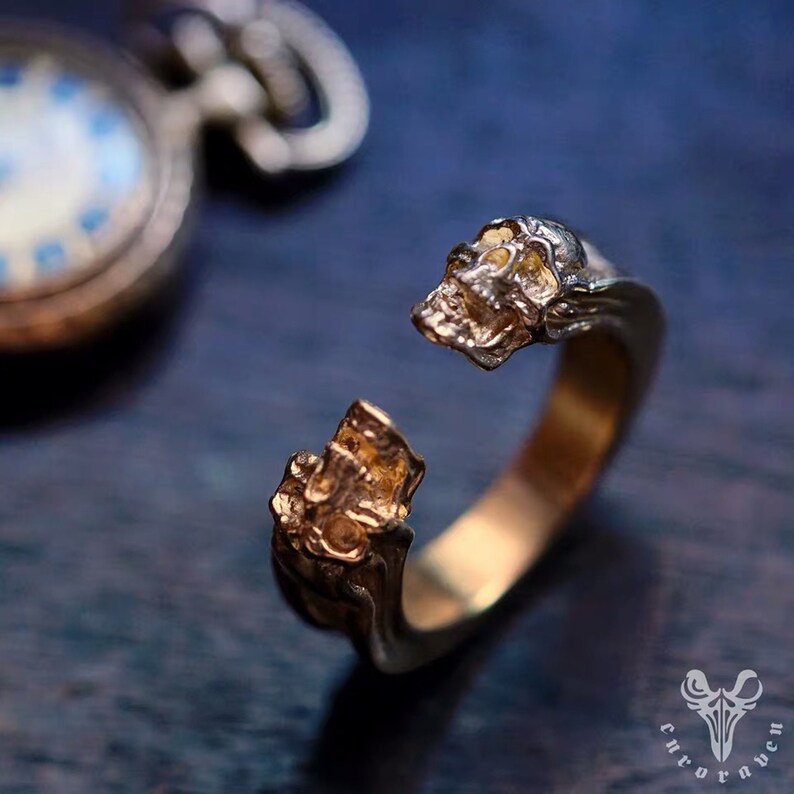 Adjustable Gemini Silver Ring Prometheus spaceship Silver | Etsy