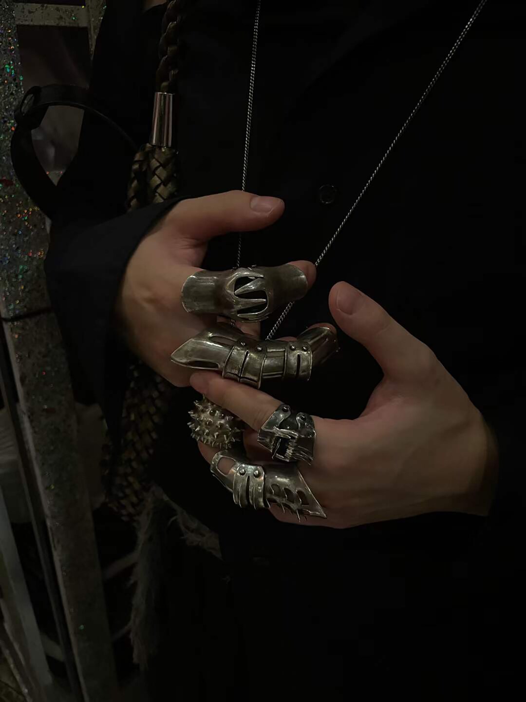 Knight Armor Silver Ring/ Modern Knight Armor/ Free Joint Silver Ring ...