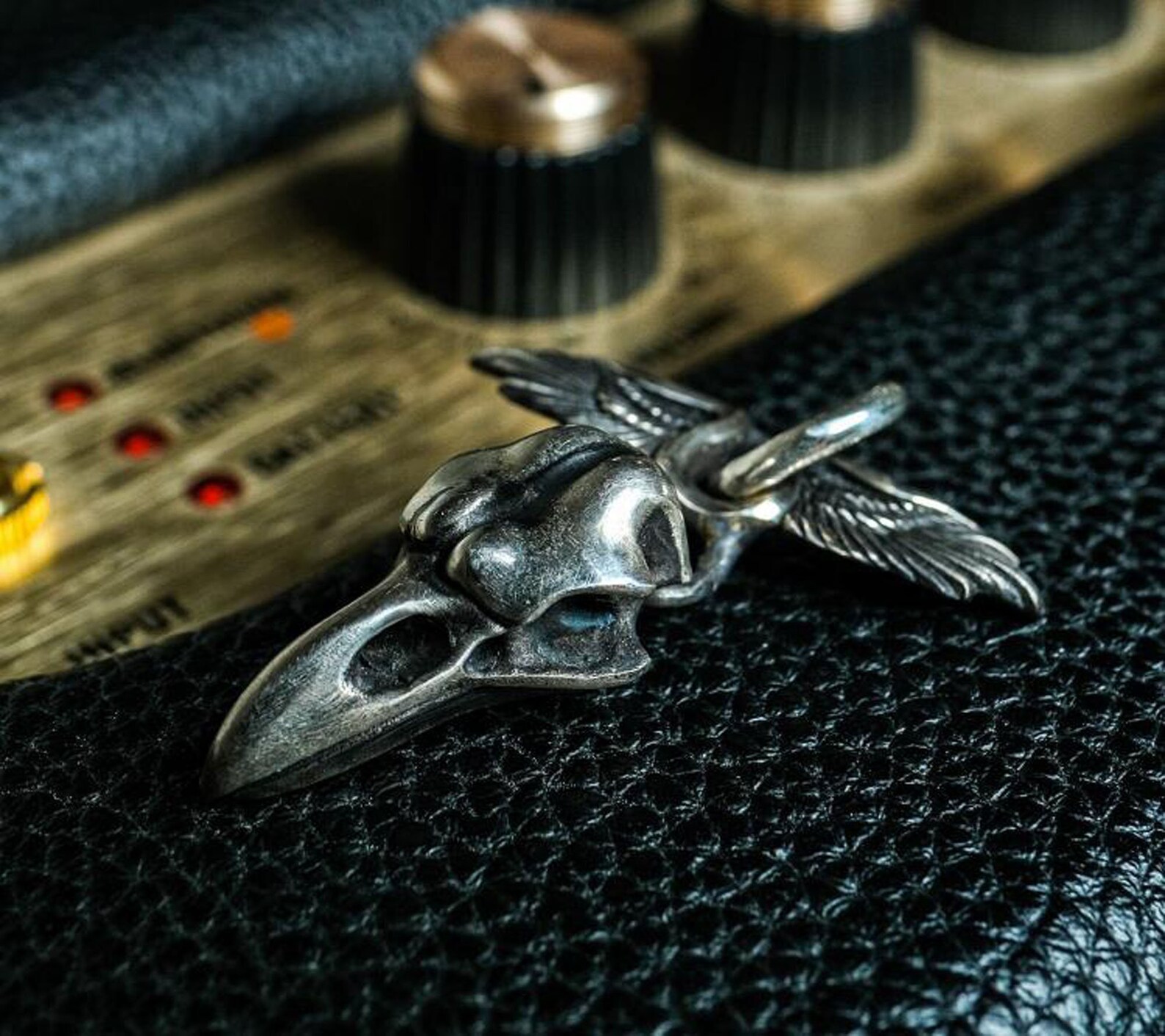 Silver Raven Necklace Silver Raven Skull Necklace Lucky - Etsy