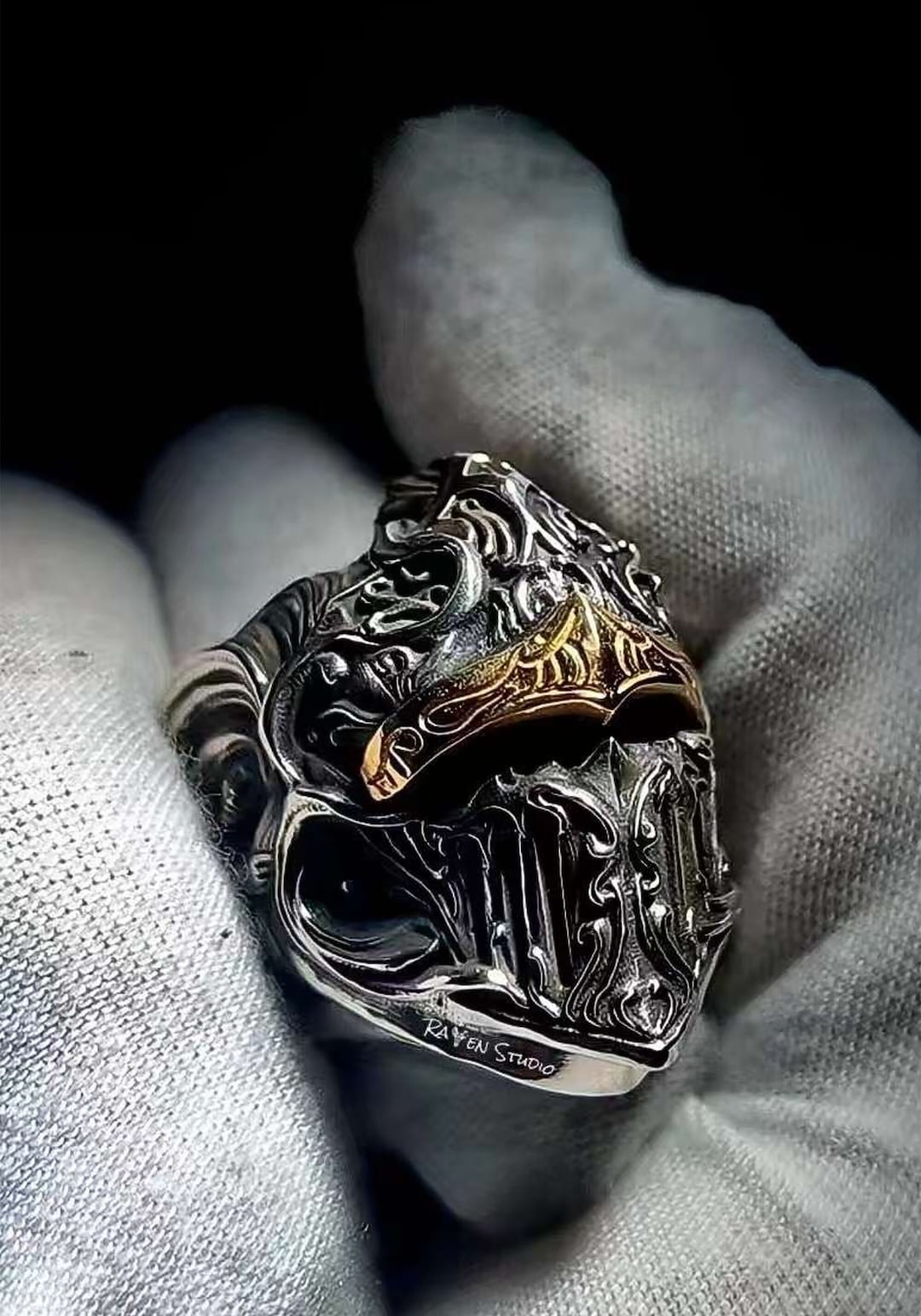 Knight's Crown/ Commandeur/ Knight Silver Ring/silver Helmet/ Chevalier ...