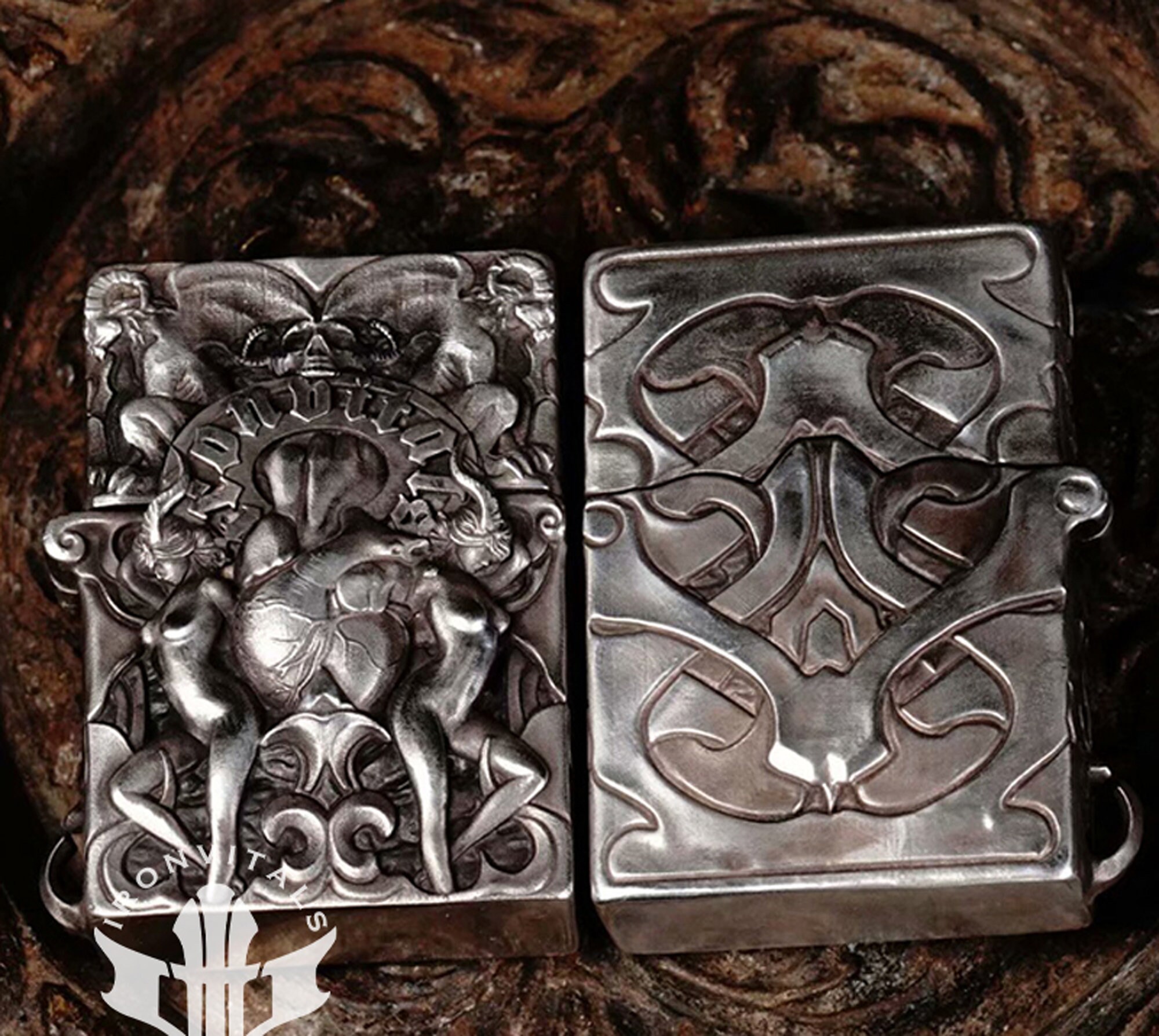 Handmade Engraved Silver Lighter - Handmade Silver Armor Case ...