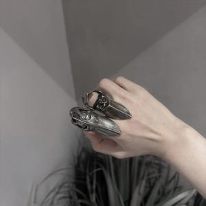Knight Armour Silver Ring/ Skull and Knight/ Life and Loyalty/ Modern ...