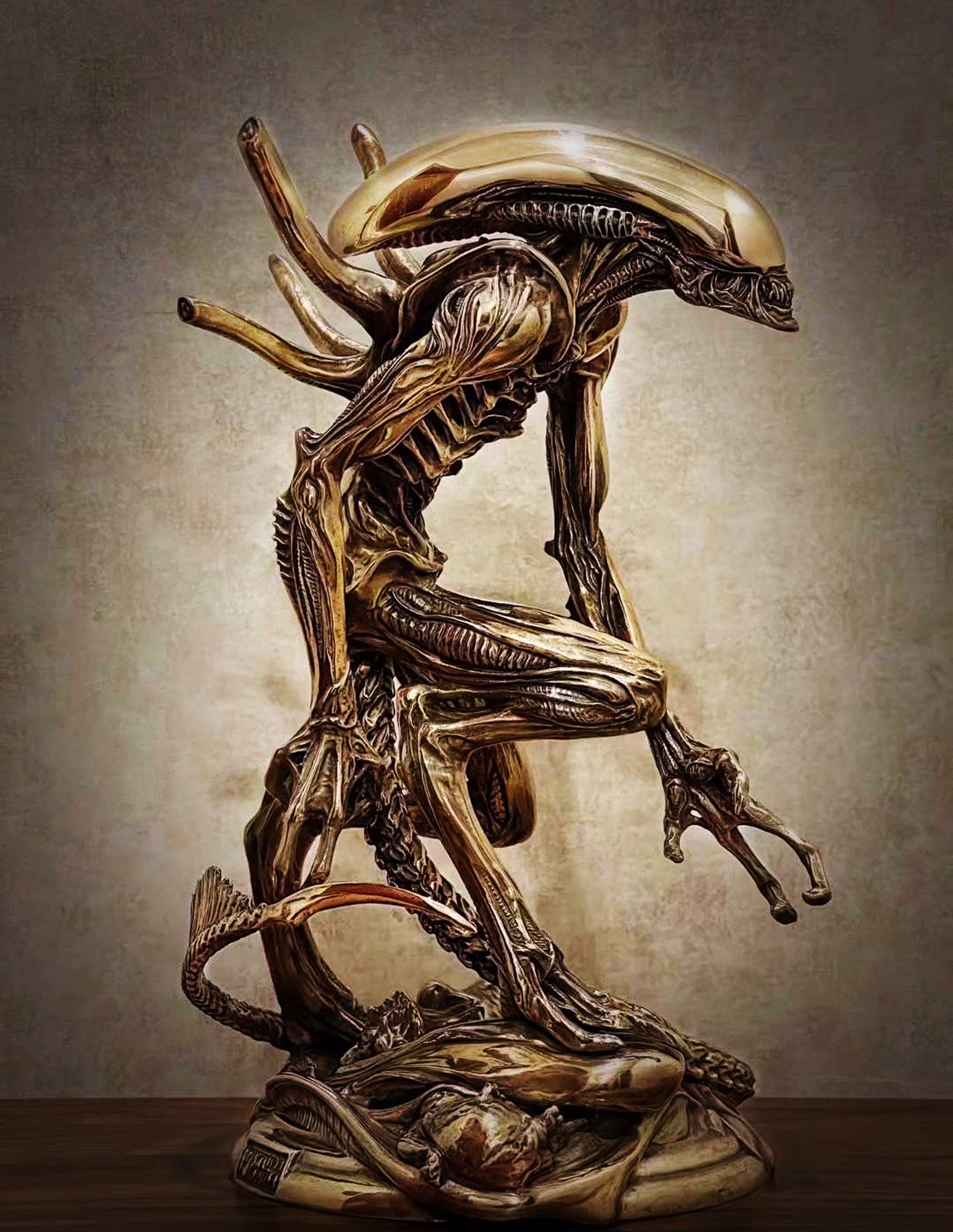 Alien Bronze Aline Hive Warrior Alien Bronze Statue - Etsy