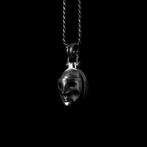 Silver Skull Mask Pendant Necklace - Etsy
