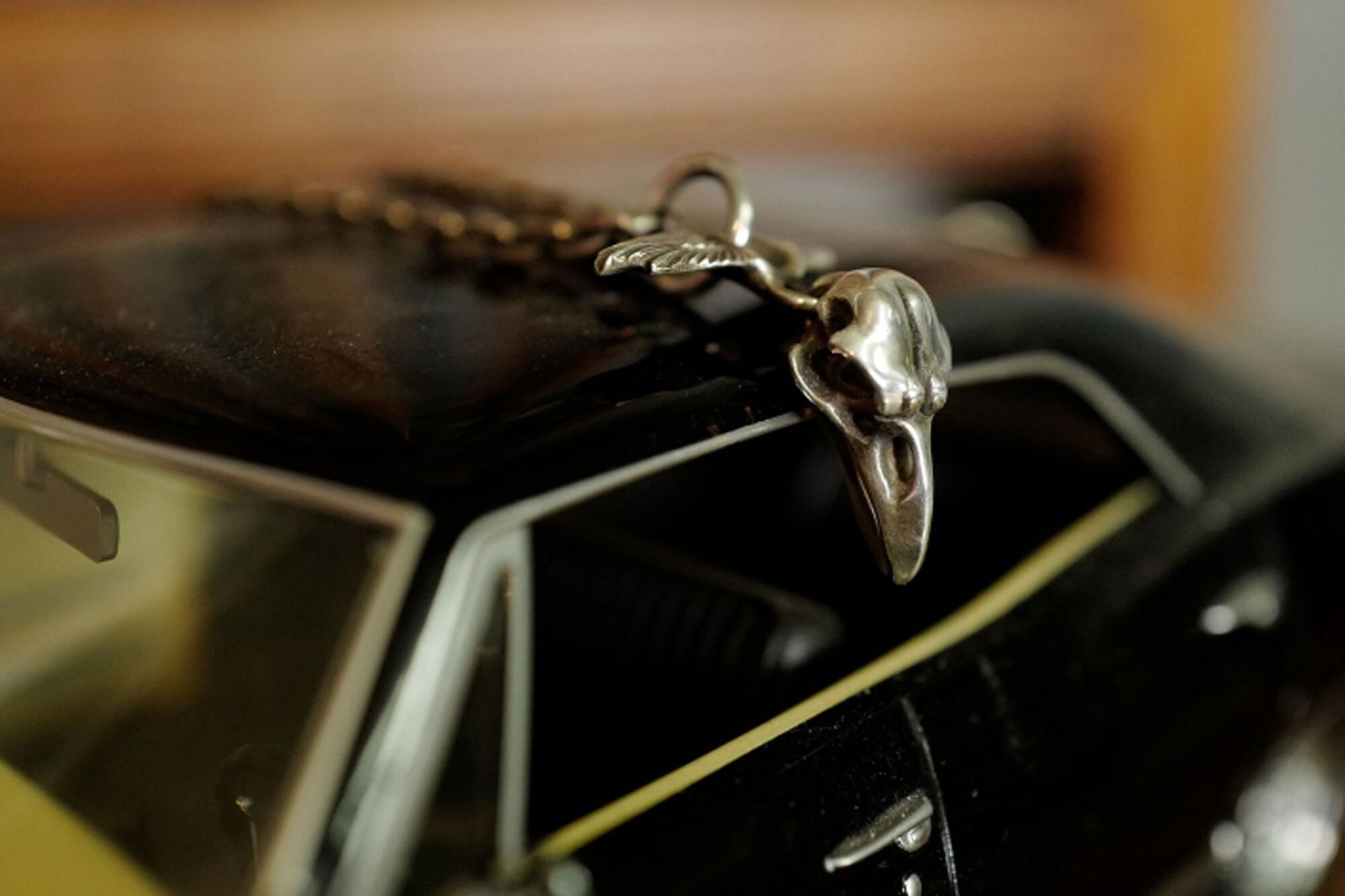 Silver Raven Necklace Silver Raven Skull Necklace Lucky - Etsy