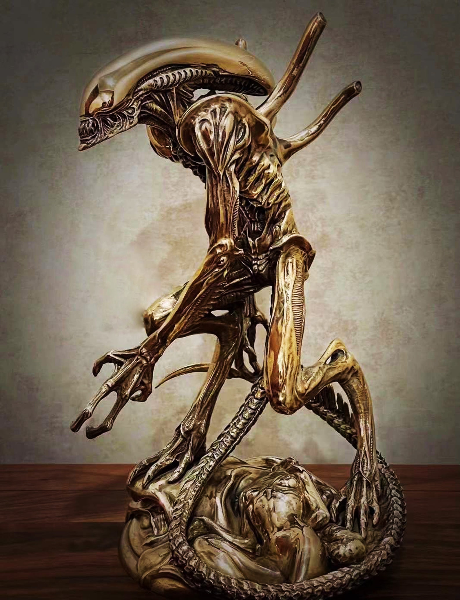 Alien - Bronze Aline Hive Warrior - Alien Bronze Statue - Alien Vs ...