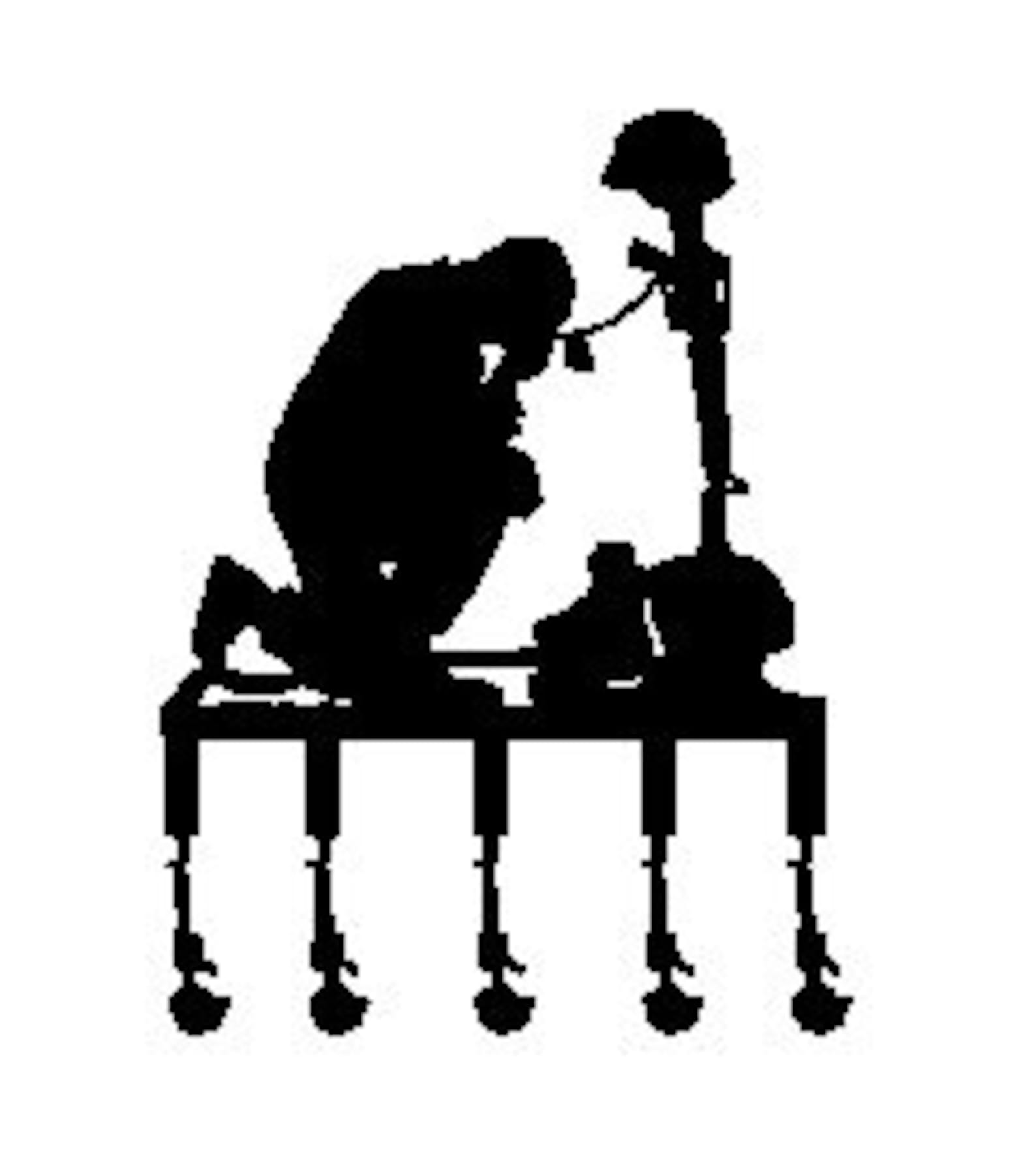 Soldier Praying Coat Rack DXF File for CNC Laser, Plasma, Waterjet ...