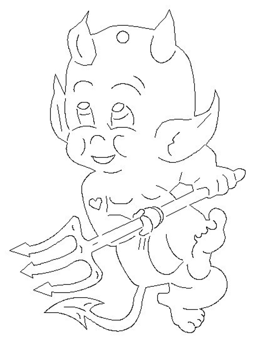 Little Devil DXF File for CNC Machine. Plasma, Laser, Waterjet, Router ...