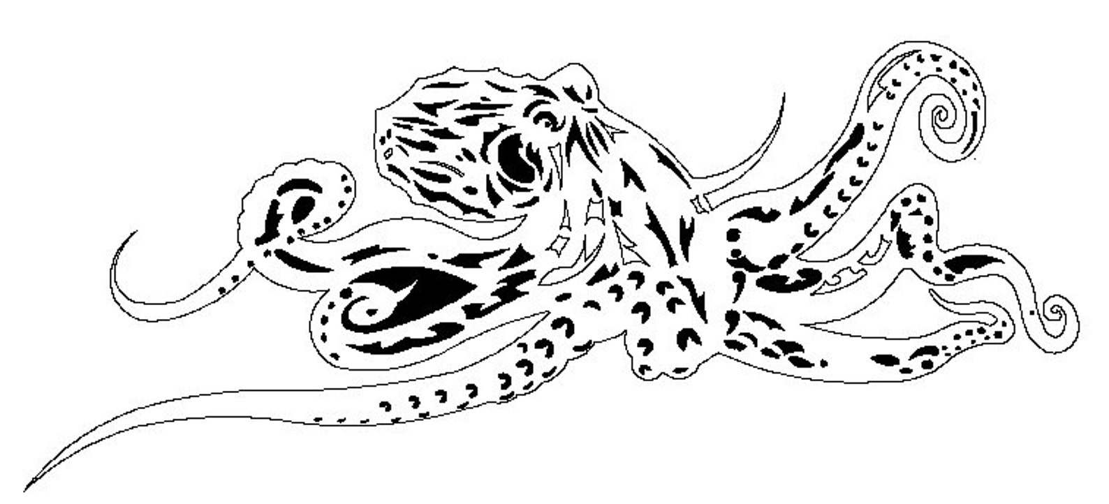 Octopus DXF File for You CNC Mill, Router, Laser, Plasma, Waterjet - Etsy