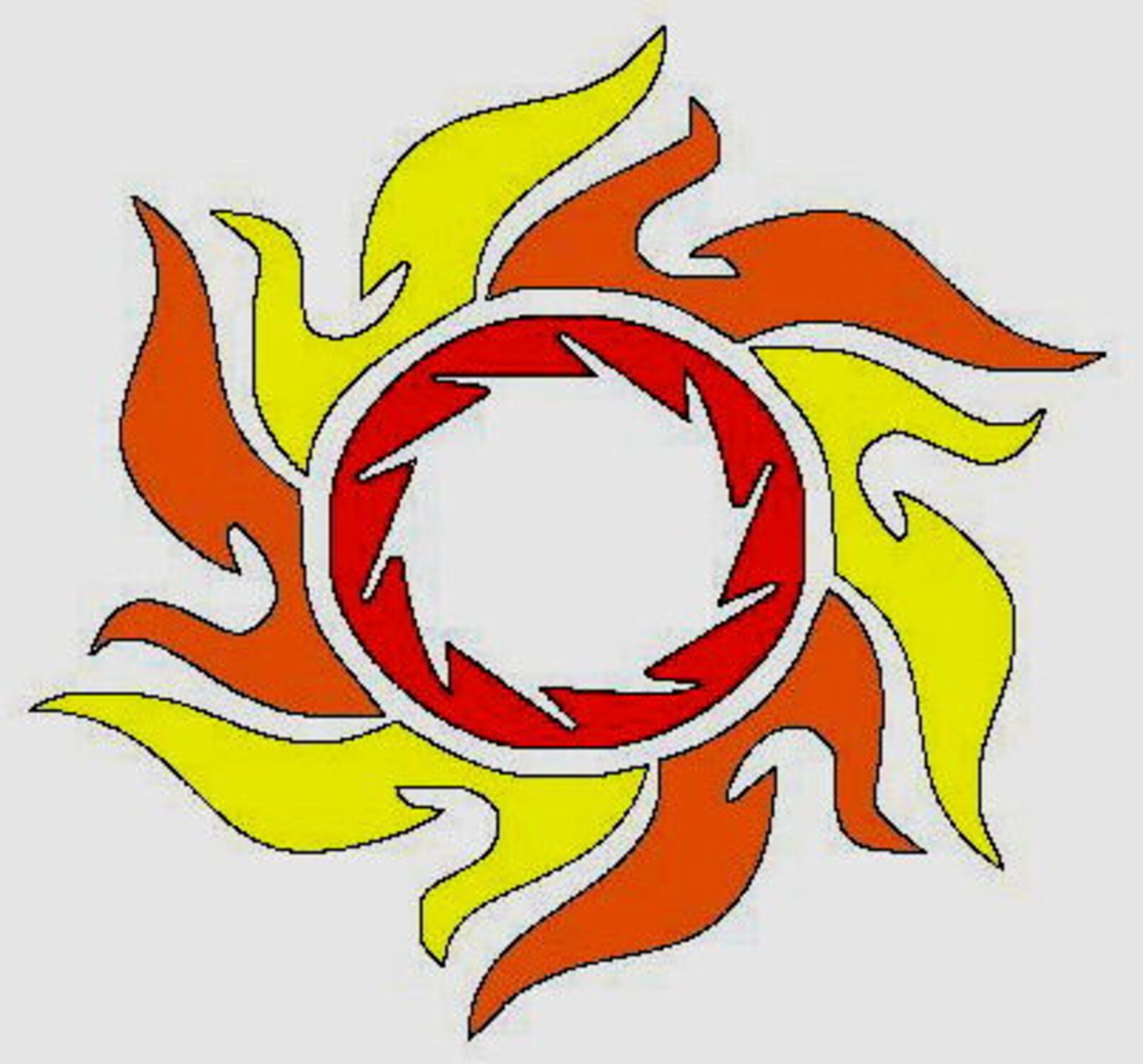 Spiral Sun DXF File for CNC Router Laser Plasma Waterjet - Etsy