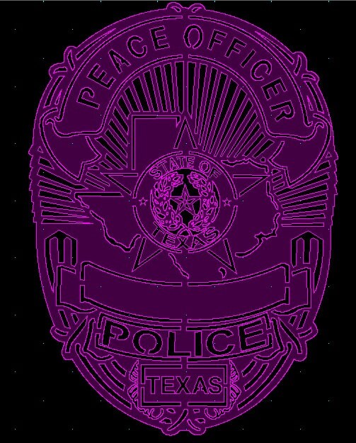 Officer Badge DXF File for Your CNC Laser, Plasma, Router, Waterjet ...