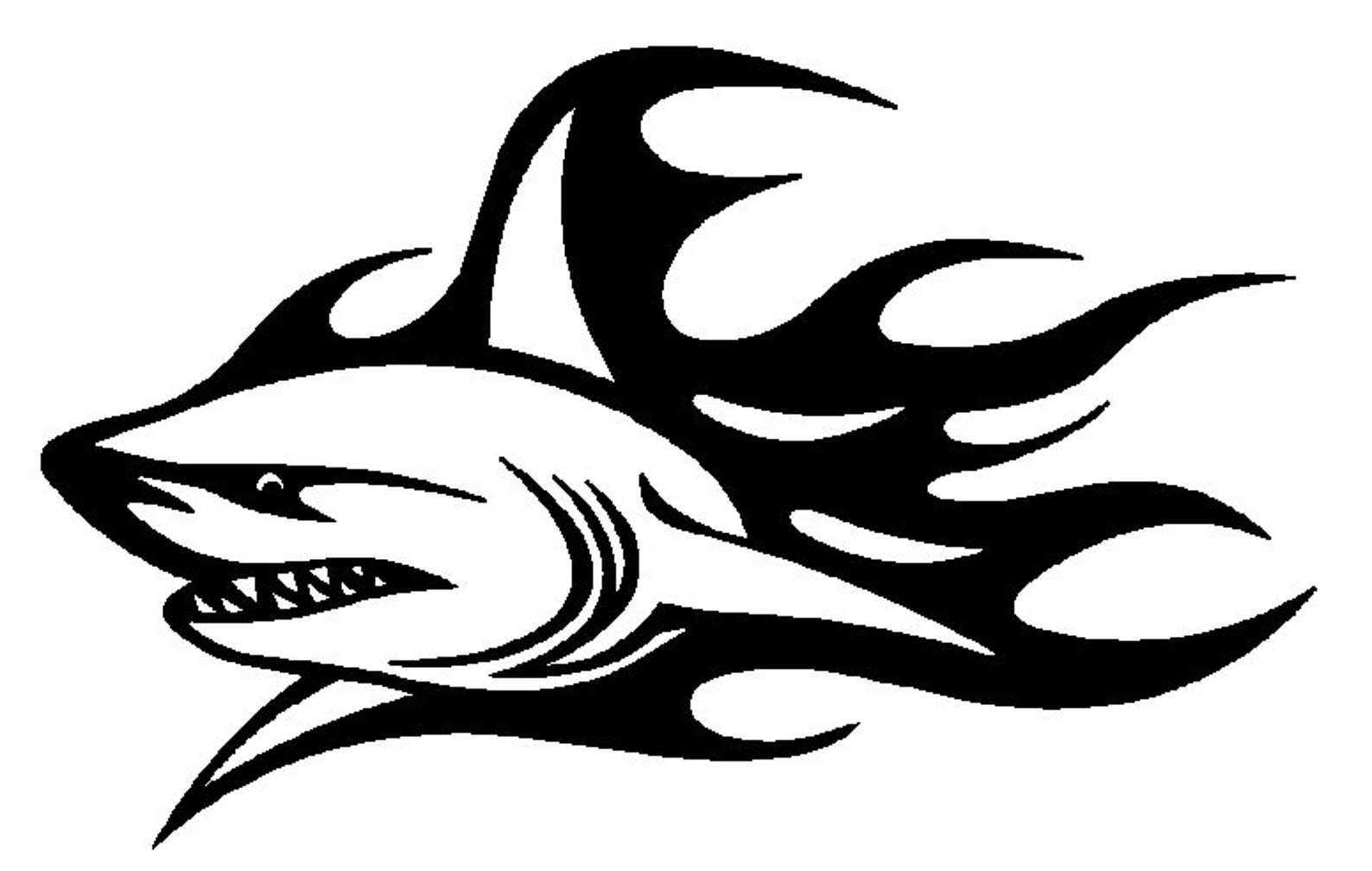 Shark With Flames DXF File for CNC Plasma, Laser, or Router - Etsy
