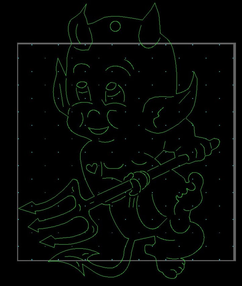 Little Devil DXF File for CNC Machine. Plasma, Laser, Waterjet, Router ...