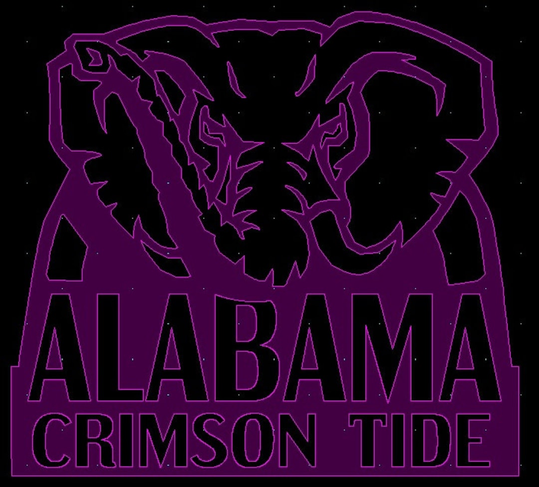Alabama Crimson Tide DXF File for CNC Plasma, Router, Laser, Waterjet ...