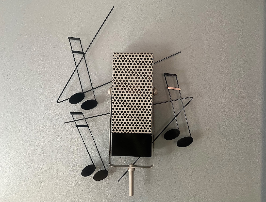 C. Jere Microphone Wall Hanging Metal Sculpture Art - Etsy