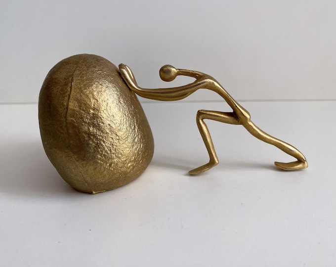 Vintage Ted Arnold Sisyphus Sculpture Paperweight Mid Century Modern ...
